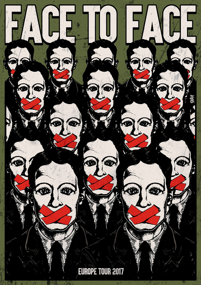 FACE TO FACE "Shut Your Mouth" Poster ☠️ SBAM Shop